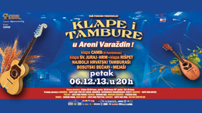 Klape i tambure zajedno osvajaju Arenu Varaždin 6. prosinca ...