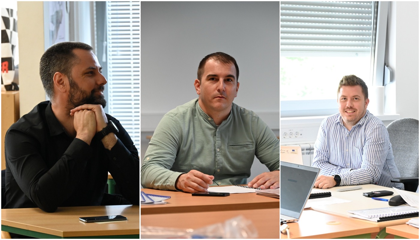 MLADI PROFESORI Mirko Jambrošić, Marko Markulija i Perica Hajdarović ...